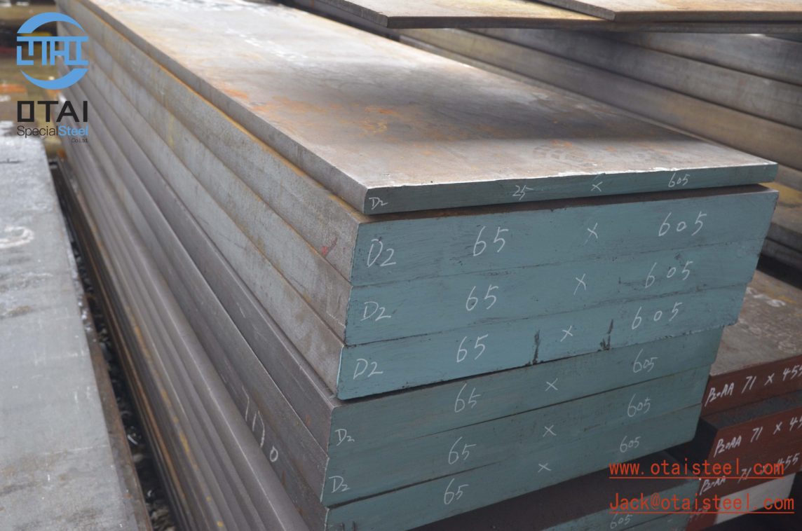 Otai company produces d2 die steel, steel size variety, adequate inventory.